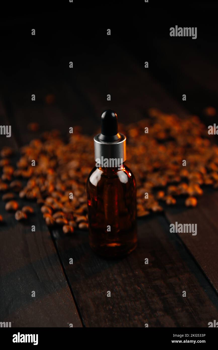 Men's efir oil for beard with coffee aroma Stock Photo - Alamy
