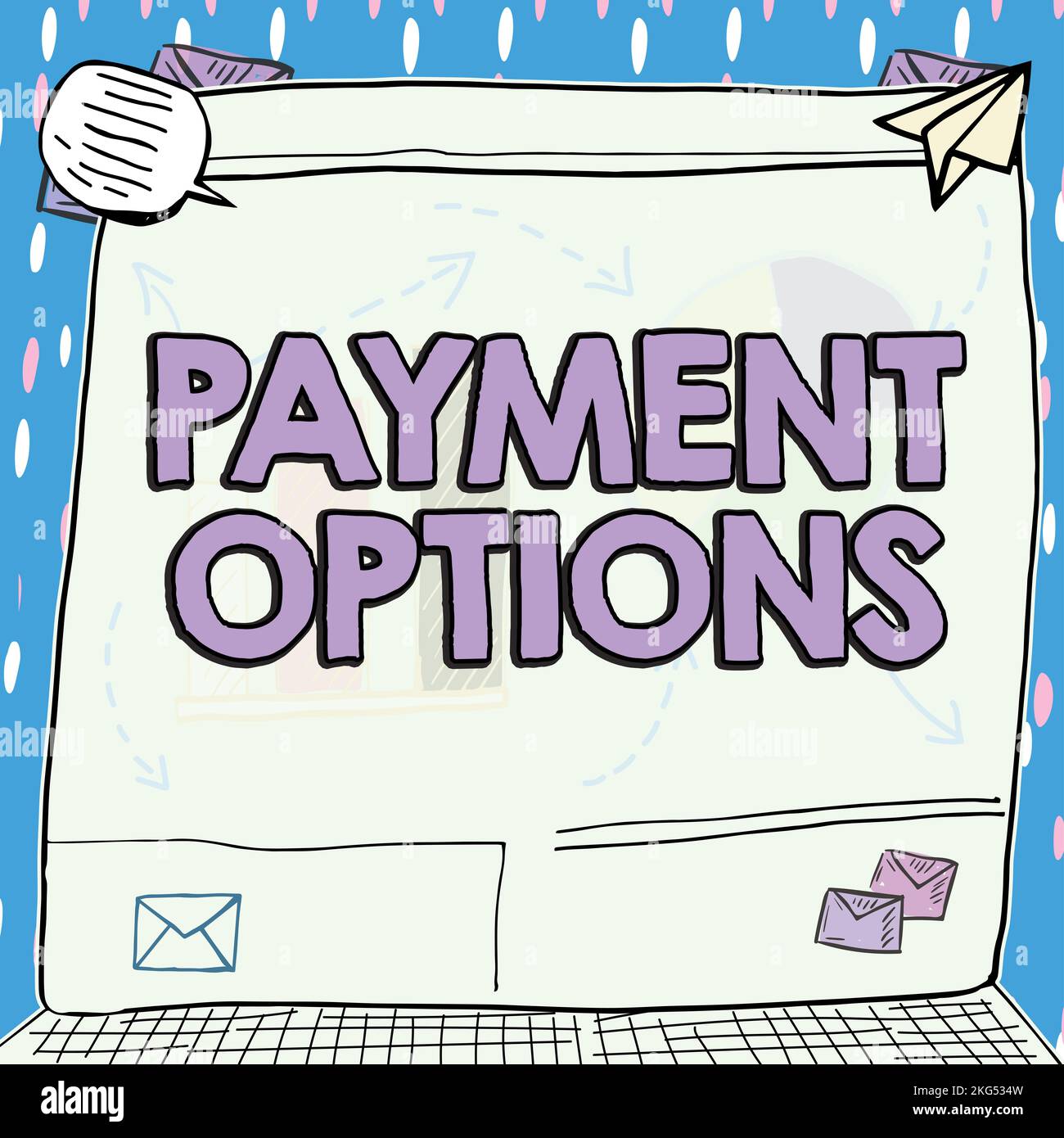 Text caption presenting Payment Options. Word Written on ways that a ...