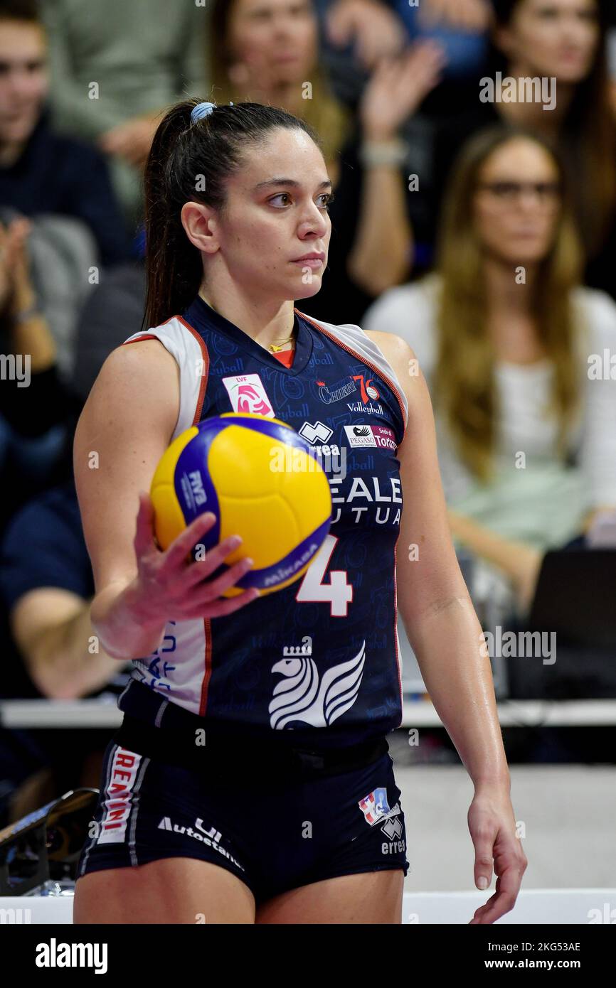 Francesca Bosio #4 of Reale Mutua Fenera Chieri in action during Volley ...