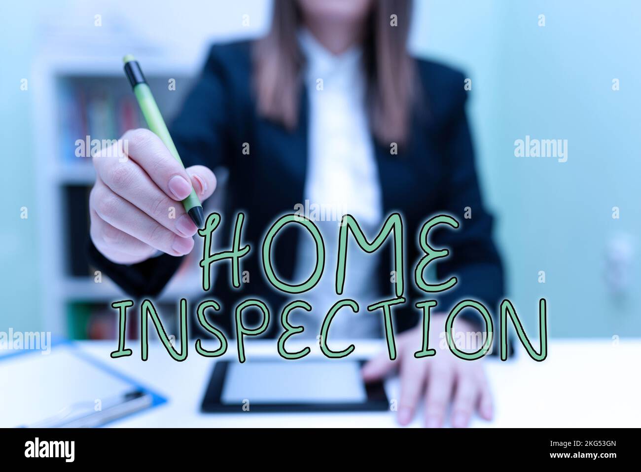 Text sign showing Home Inspection. Word Written on noninvasive ...