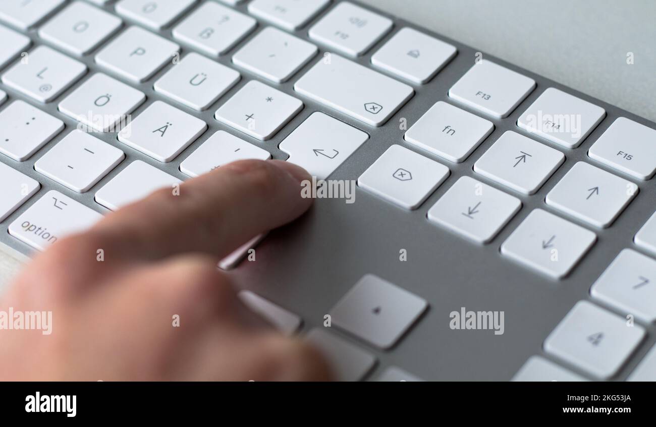 Keyboard. Enter confirmation Stock Photo - Alamy
