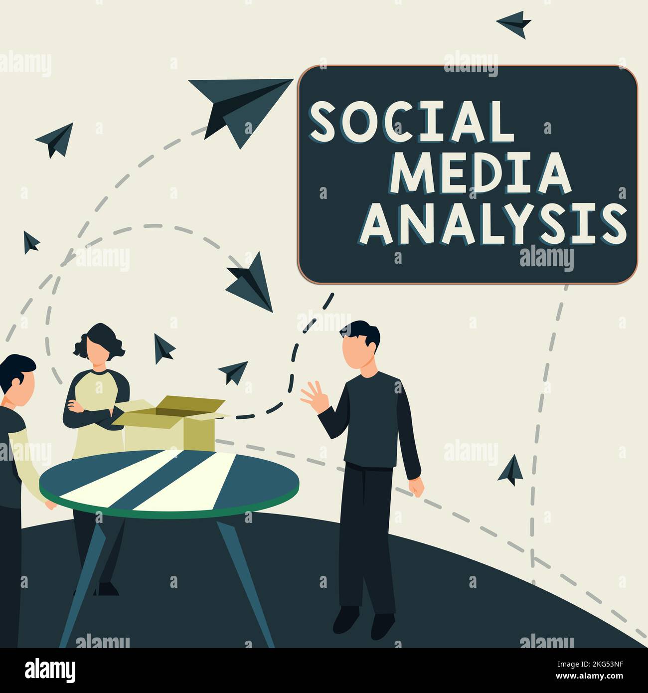 Writing displaying text Social Media Analysis. Business overview ...