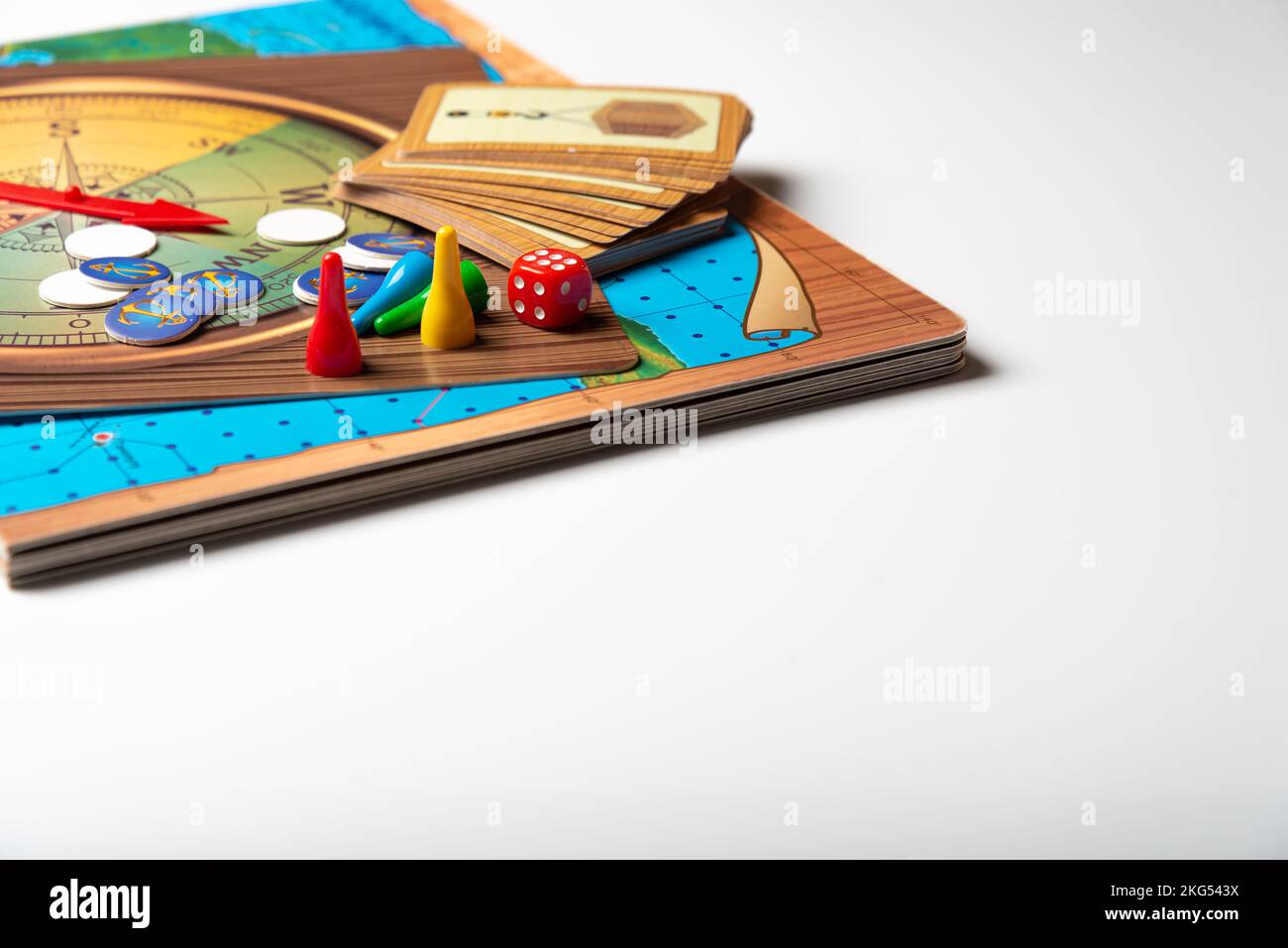 Board game with figures and cubes with numbers Stock Photo - Alamy