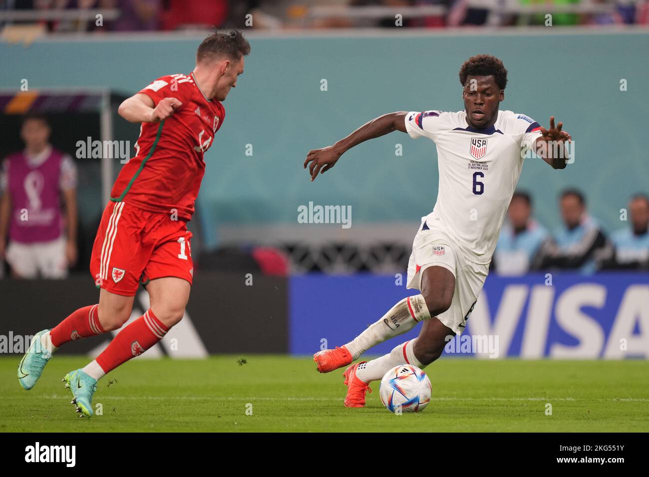 Yunus Musah of USA during the Qatar 2022 World Cup match, group B, date ...