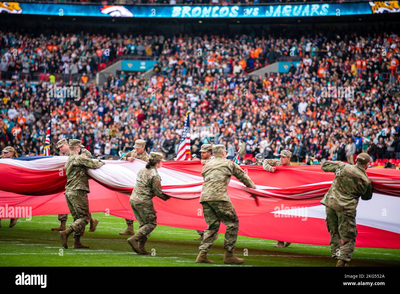 Airmen from the 501st Combat Support Wing pull together an American ...