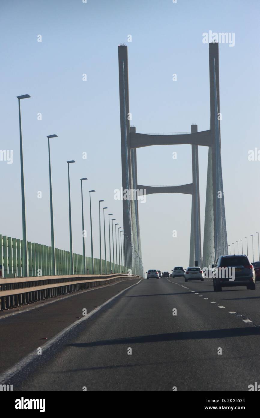 Prince of Wales Bridge on the M4 joining England and Wales, UK Stock ...
