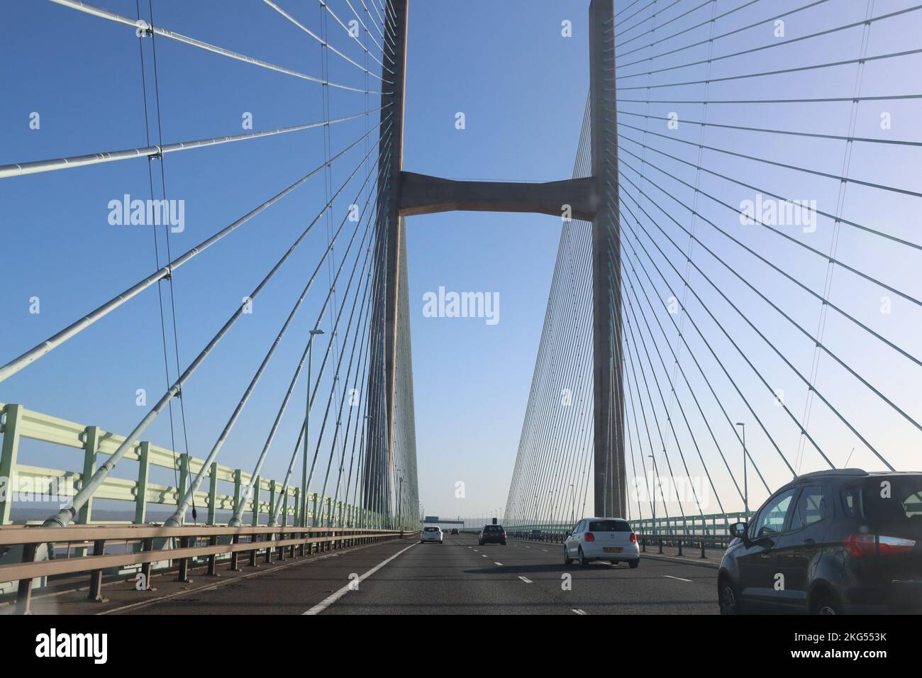 Prince of Wales Bridge on the M4 joining England and Wales, UK Stock ...