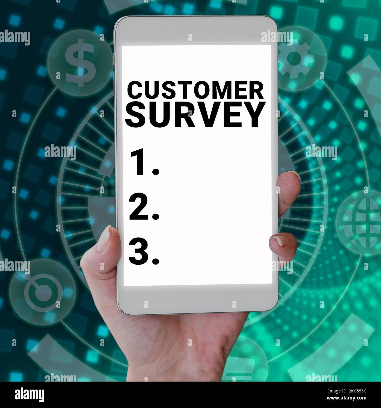 Writing displaying text Customer Survey, Business approach source to ...