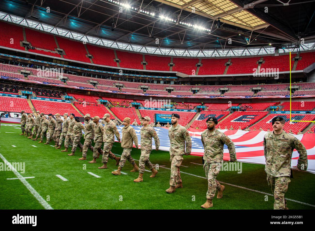 Airmen from the 501st Combat Support Wing rehearse unveiling an ...