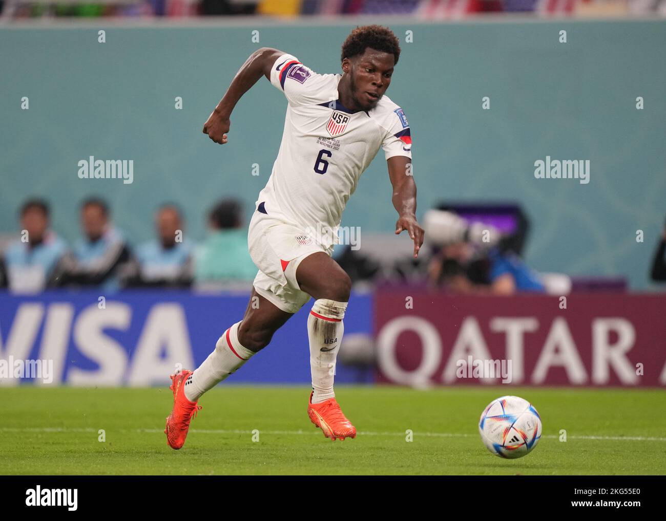 Yunus Musah of USA during the Qatar 2022 World Cup match, group B, date ...