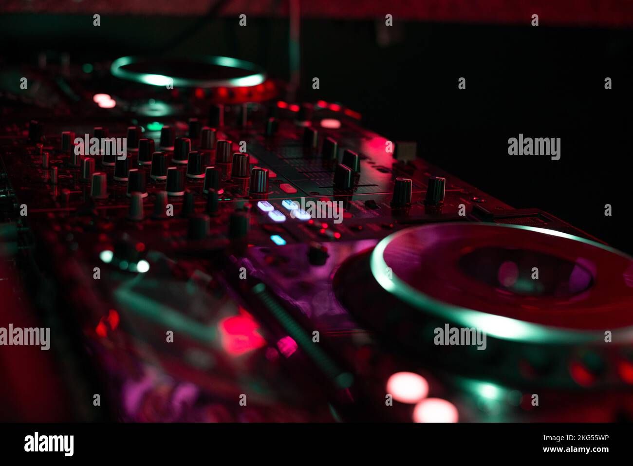 Sound panel for working in the studio and on TV projects Stock Photo ...