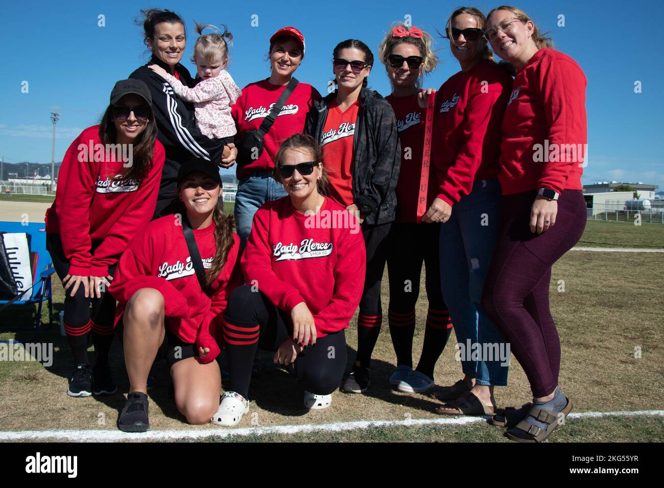 Women with the Lady Heres team and Spouses Iwakuni Area Kickball ...