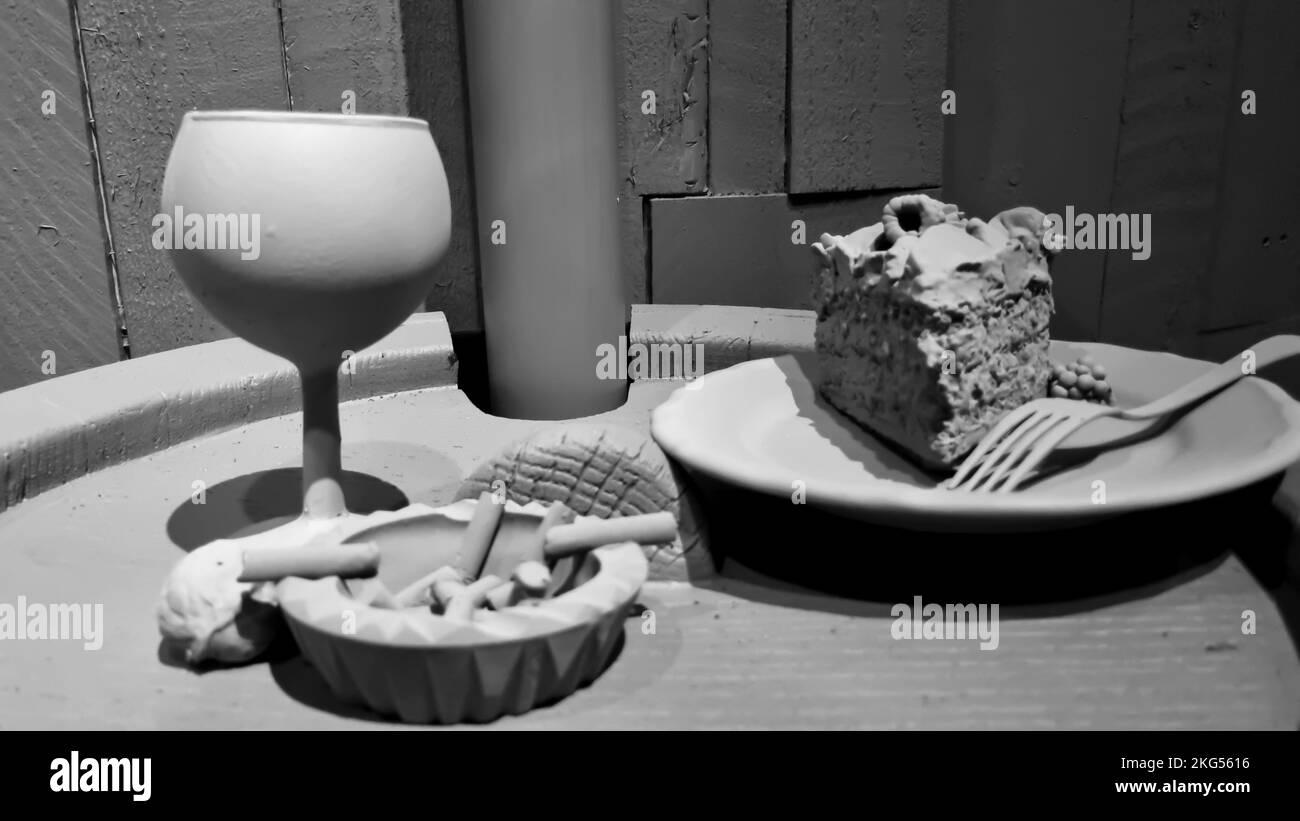 Very full plate Black and White Stock Photos & Images - Alamy