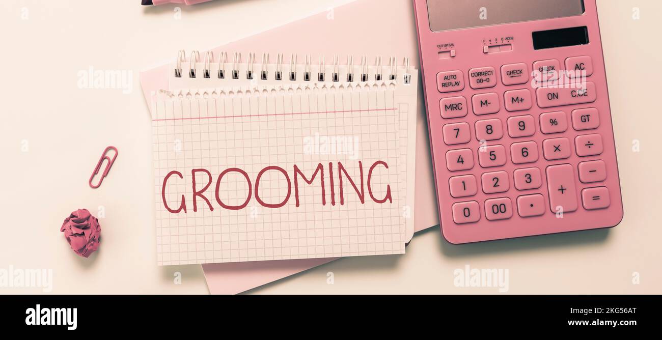 Conceptual display Grooming, Business concept hygienic care and ...