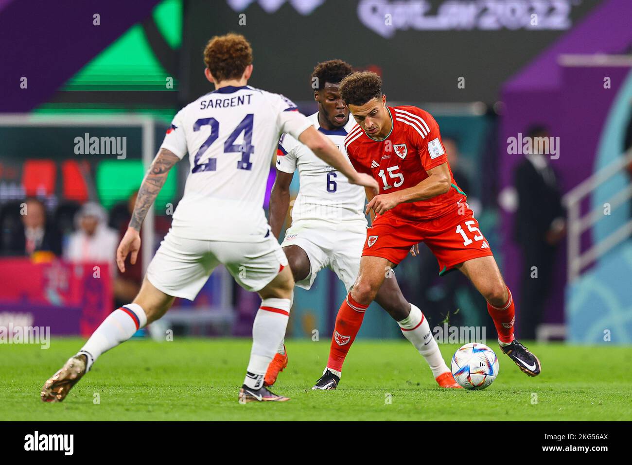 Ethan Ampadu during the FIFA World Cup Qatar 2022 Group B match between ...