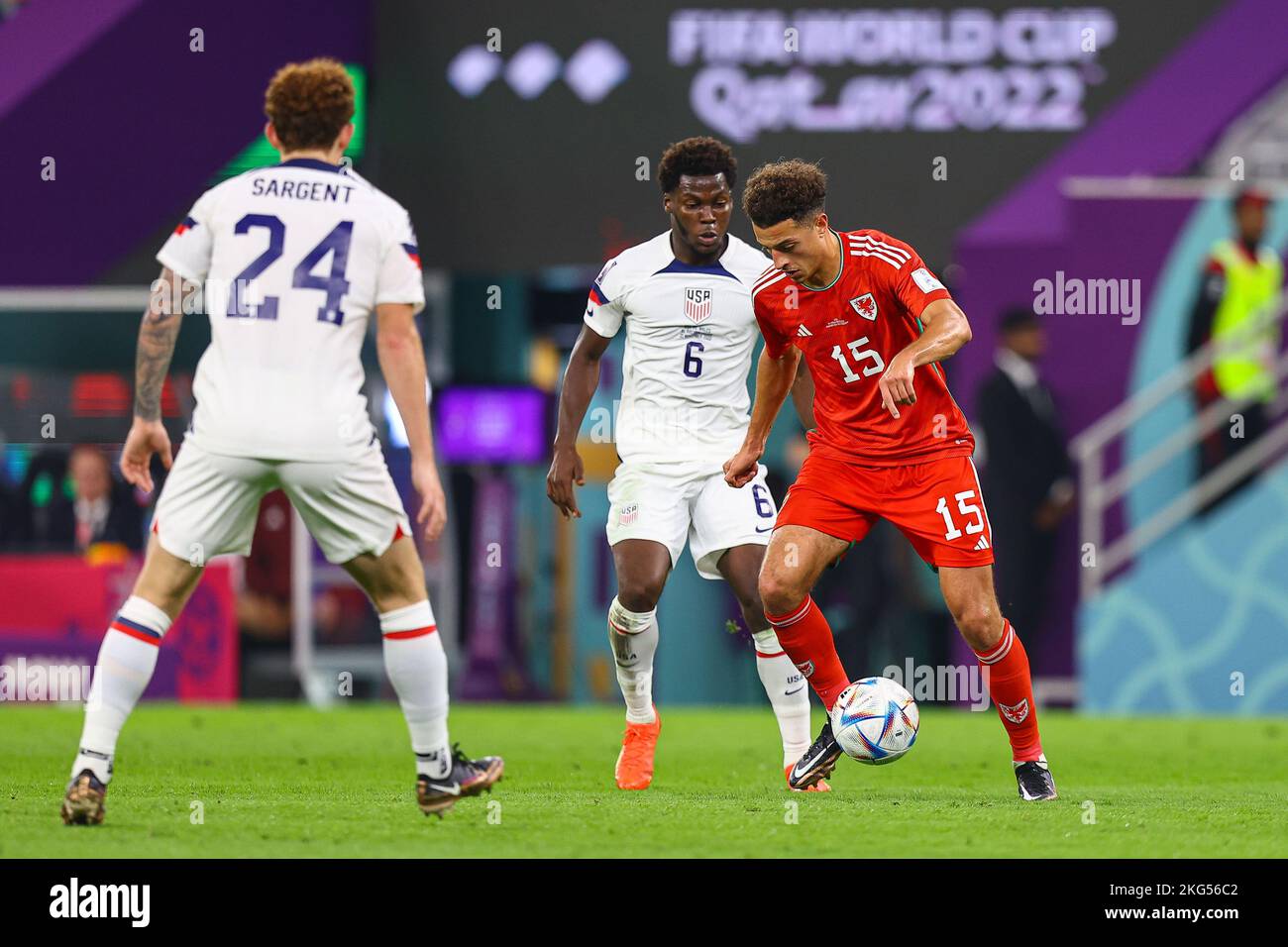 Ethan Ampadu during the FIFA World Cup Qatar 2022 Group B match between ...