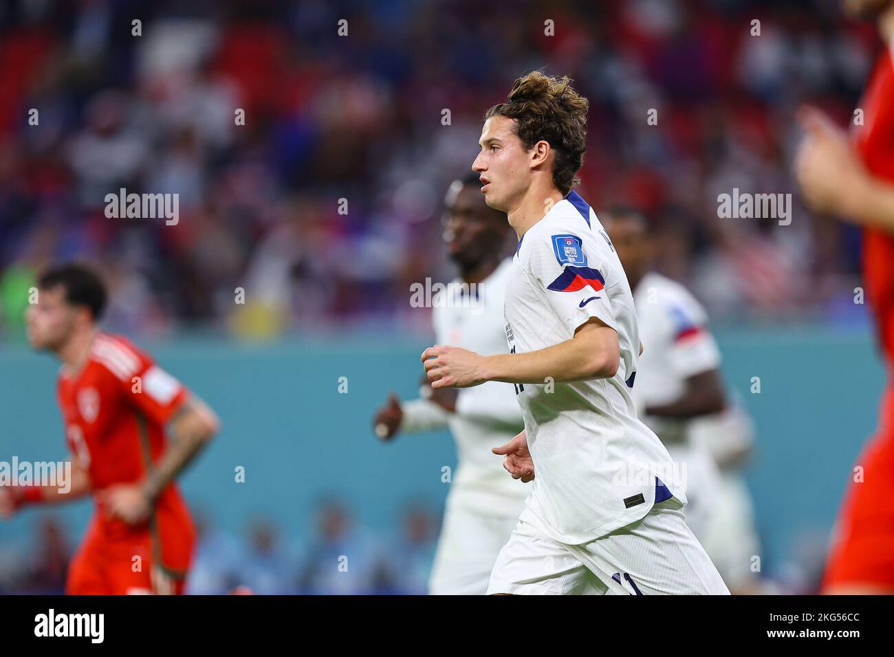 Brenden Aaronson during the FIFA World Cup Qatar 2022 Group B match ...