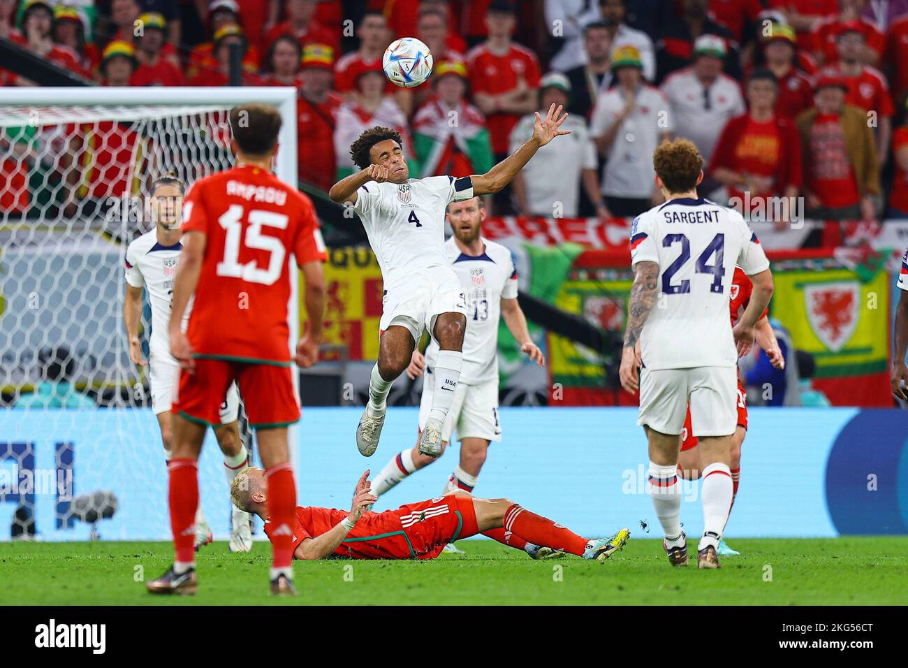 Tyler Adams during the FIFA World Cup Qatar 2022 Group B match between ...