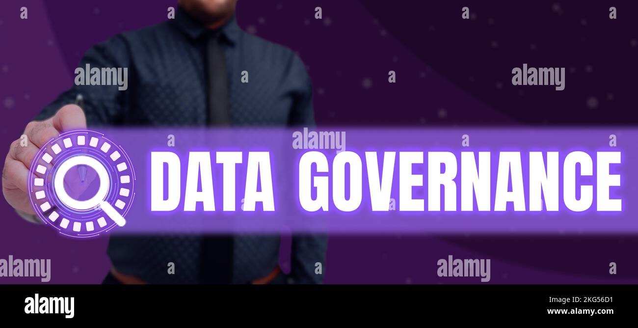 Conceptual caption Data Governance, Word for general management of key ... Conceptual caption Data Governance, Word for general management of key ...