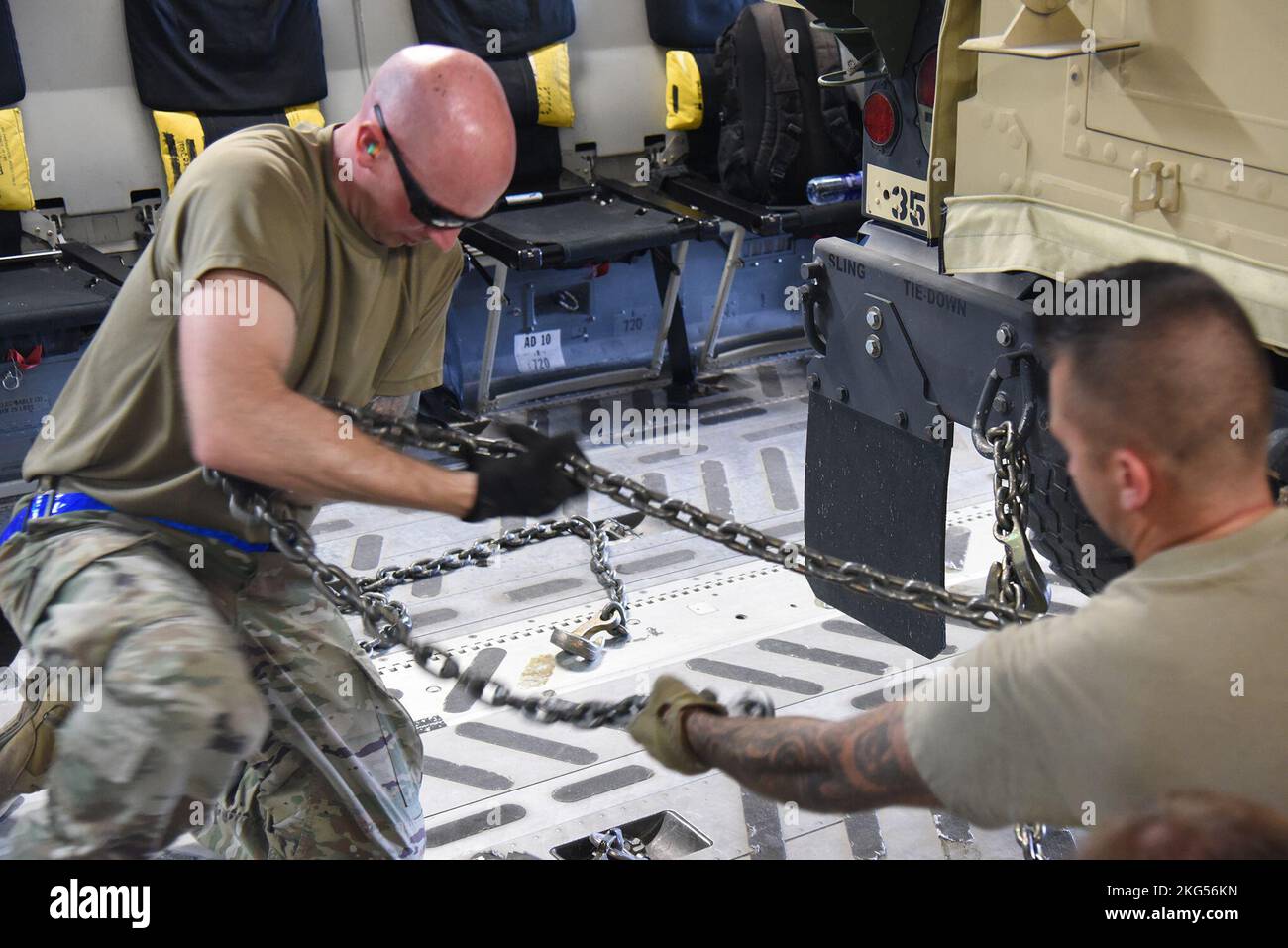 U.S. Air Force Staff Sgt. Nicholas Worrell (left) and Tech. Sgt. Braden ...