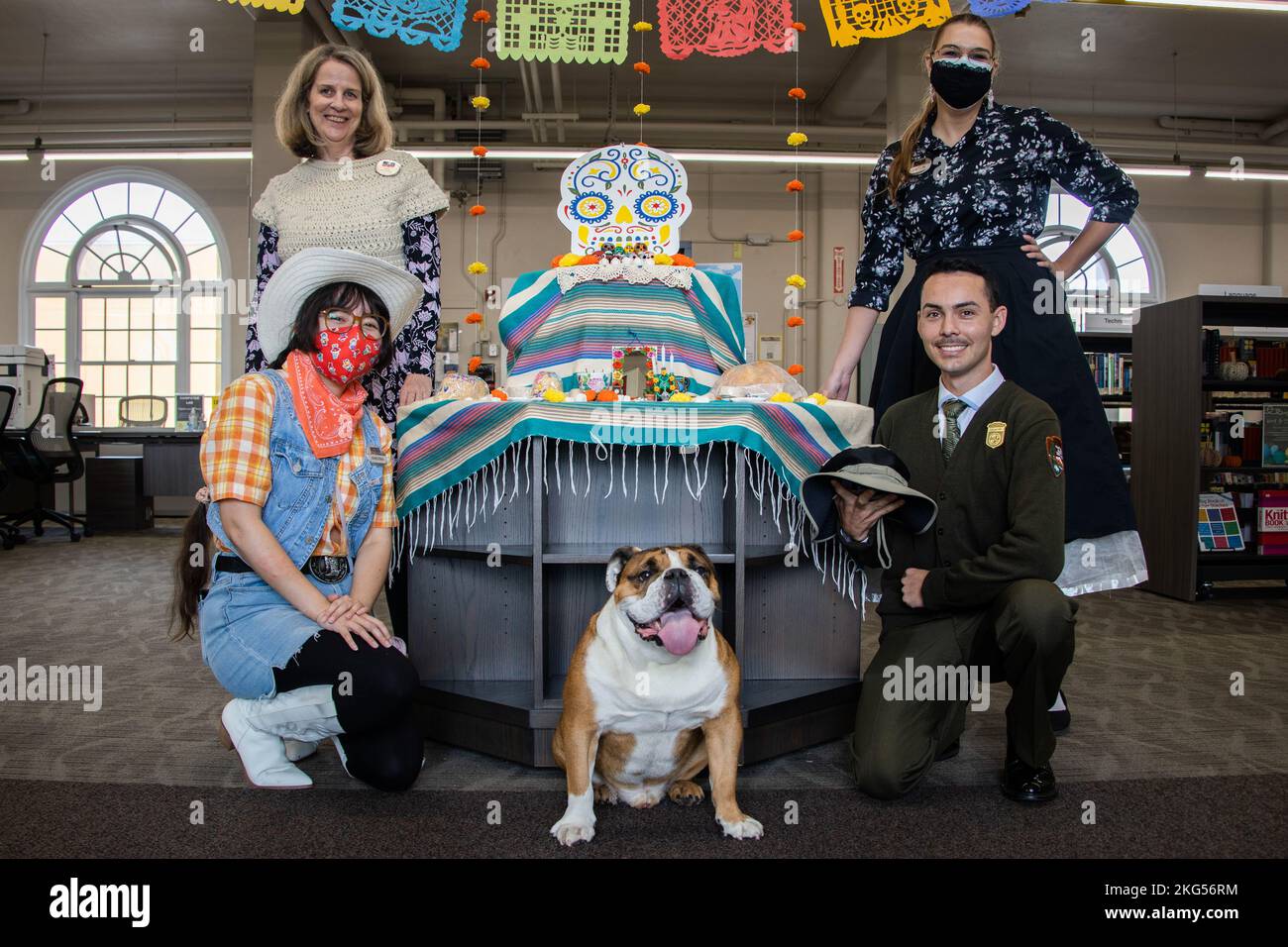 U.S Marine Corps Cpl. Manny, the mascot of Marine Corps Recruit Depot ...