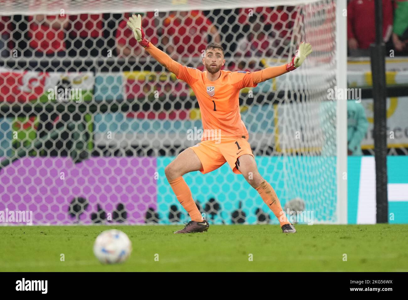 Matt Turner of USA during the Qatar 2022 World Cup match, group B, date ...