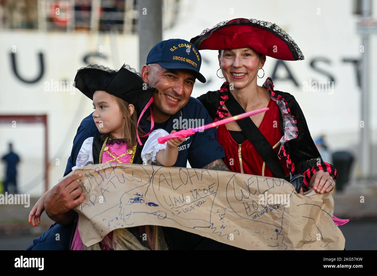 Chief Warrant Officer Mike Twito meets with his family after U.S. Coast ...