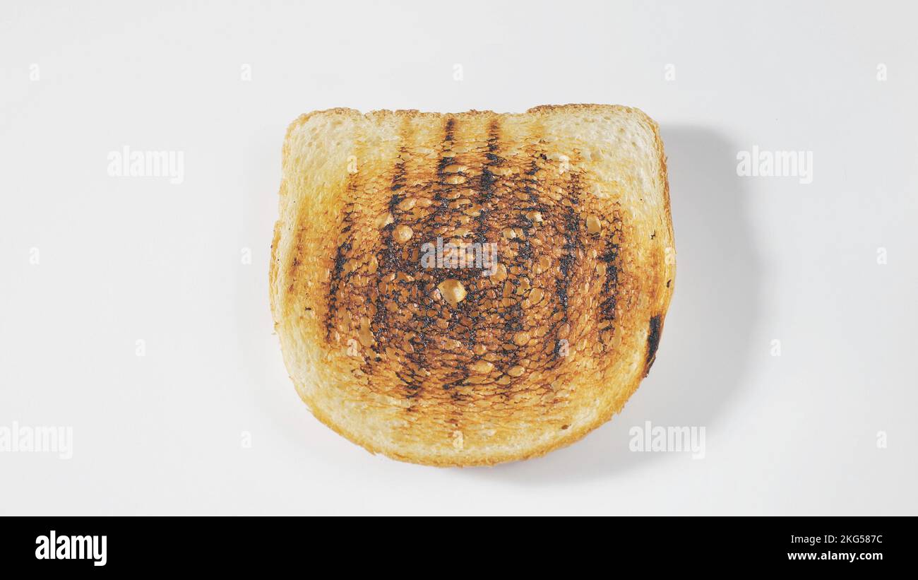 crispy toast of white bread isolated on white background Stock Photo ...
