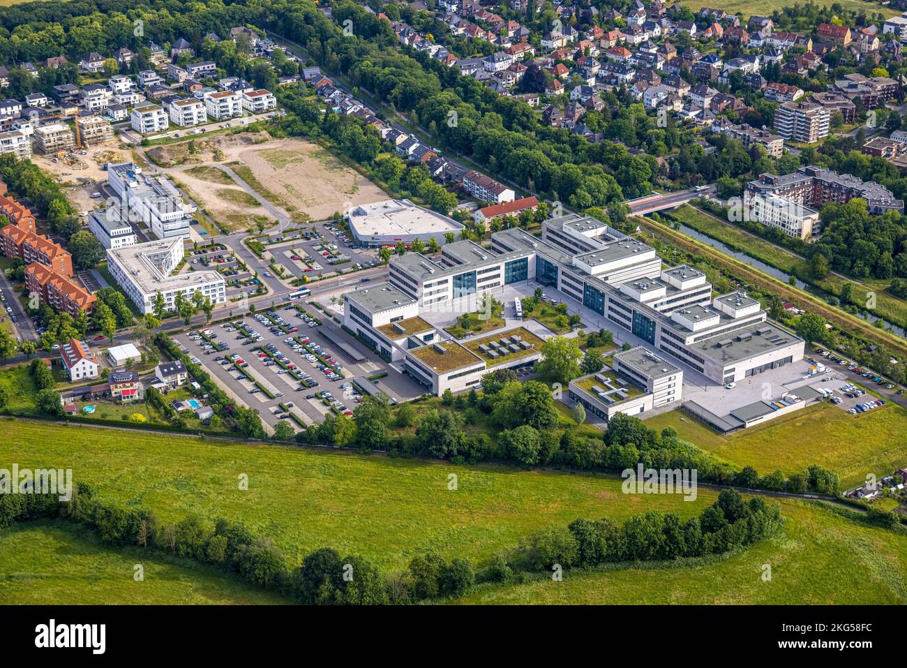 Aerial view, Hamm-Lippstadt University of Applied Sciences, HSHL, Hamm ...