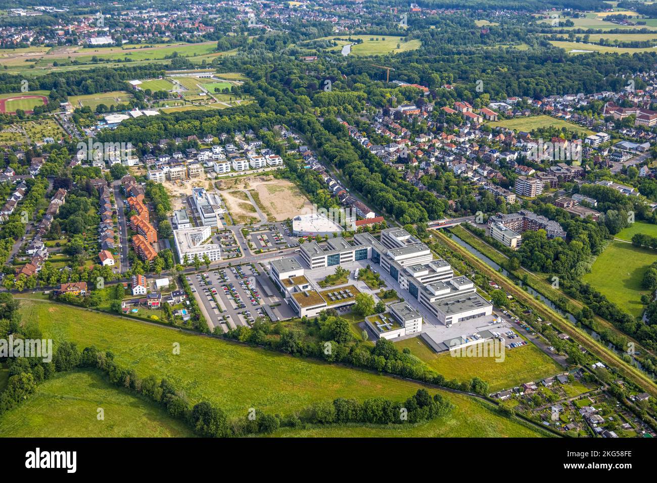 Aerial view, Hamm-Lippstadt University of Applied Sciences, HSHL, Hamm ...