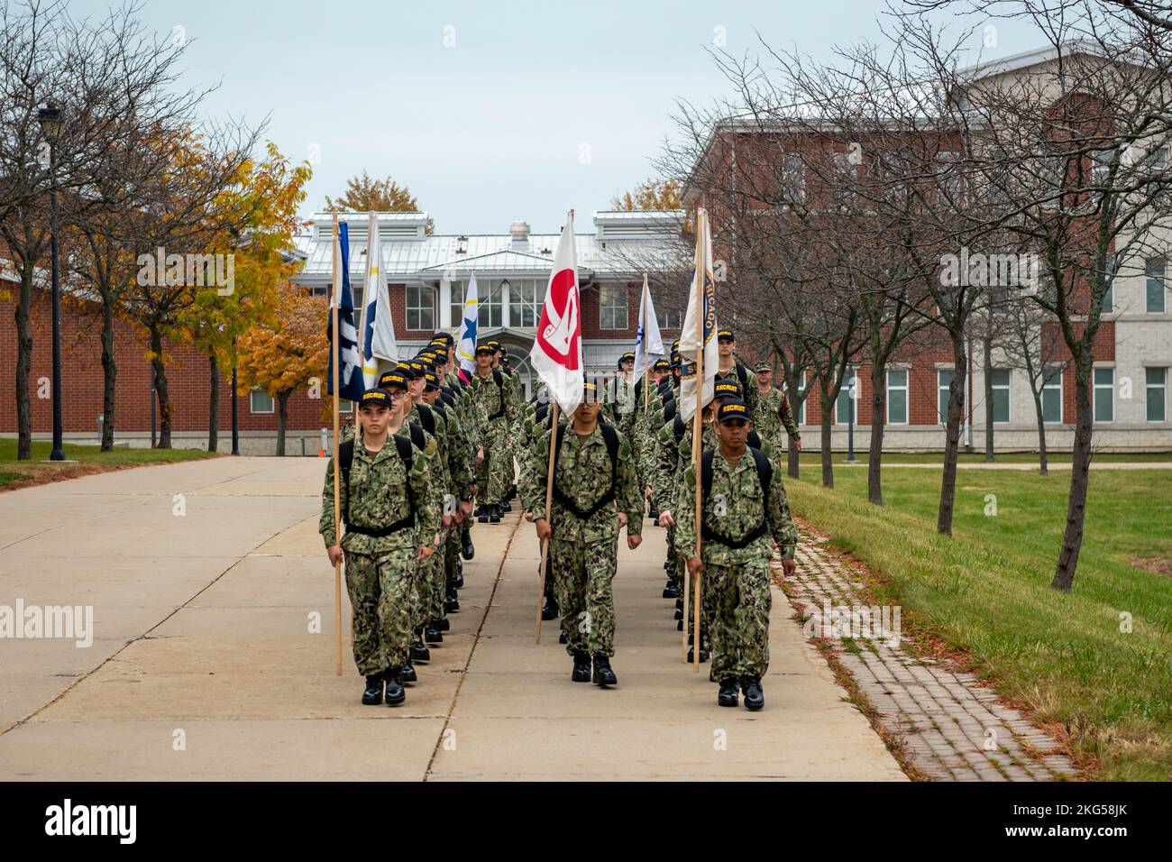 A recruit division marches in formation at Recruit Training Command ...