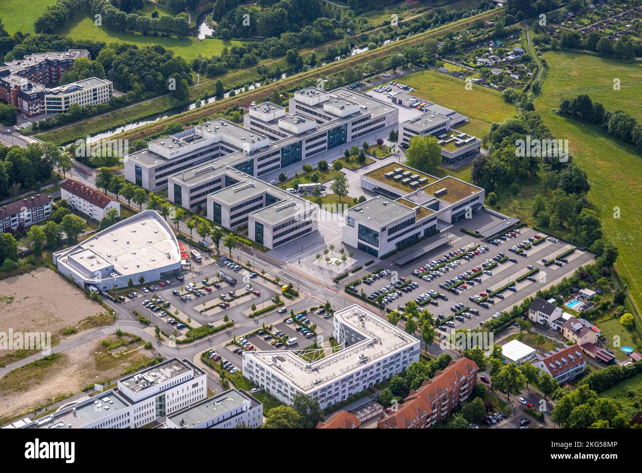 Aerial view, Hamm-Lippstadt University of Applied Sciences, HSHL, Hamm ...