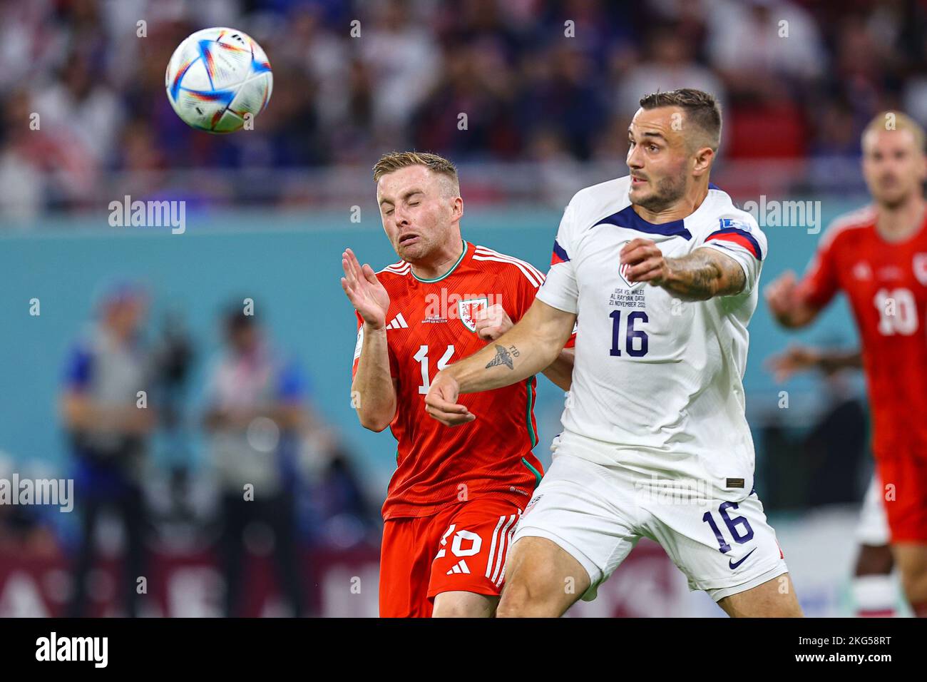 Jordan Morris during the FIFA World Cup, Qatar. , . in Ar-Rajjan, Qatar ...