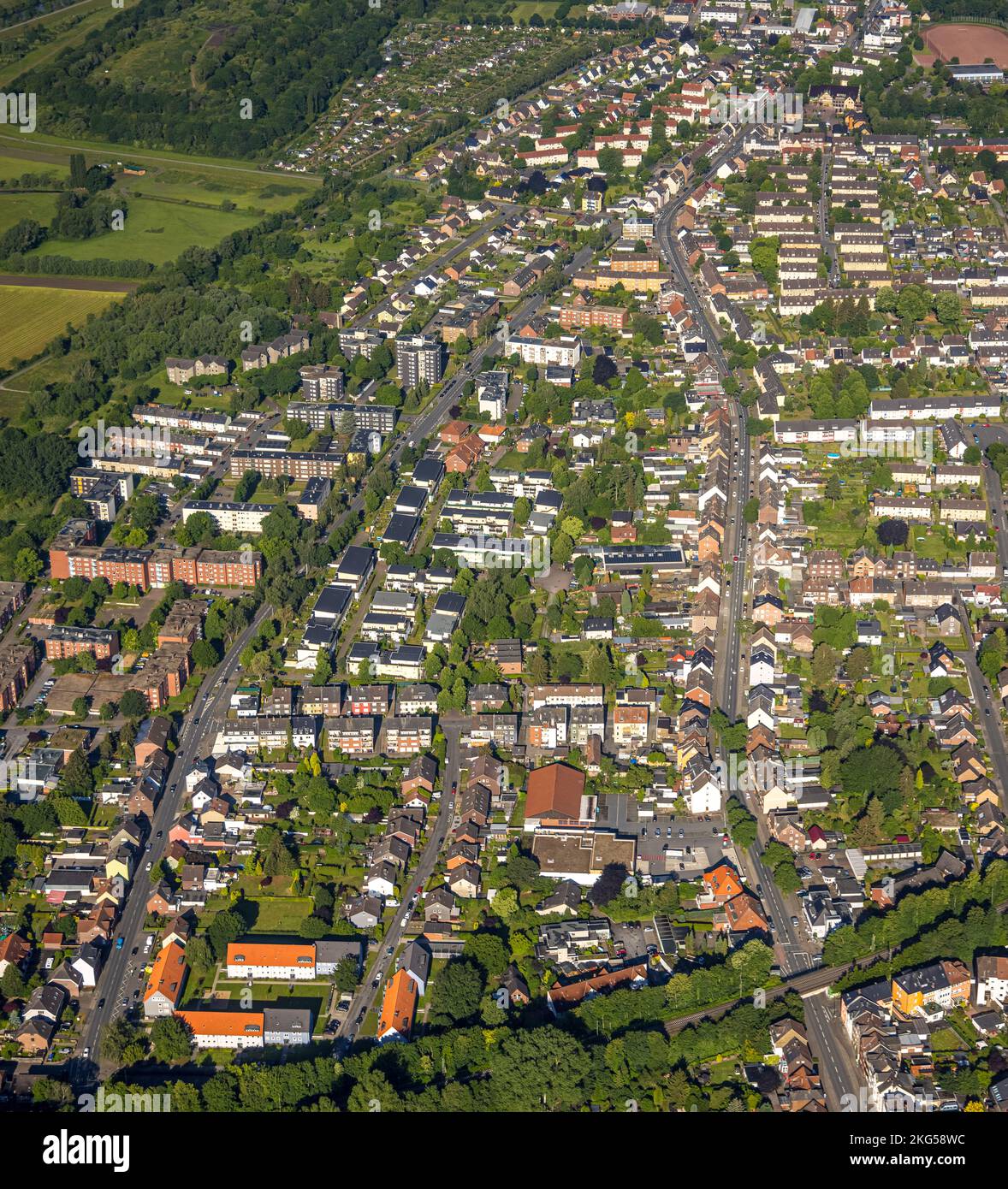 Aerial view, housing estate between Großer Sandweg and Nordenstiftsweg ...