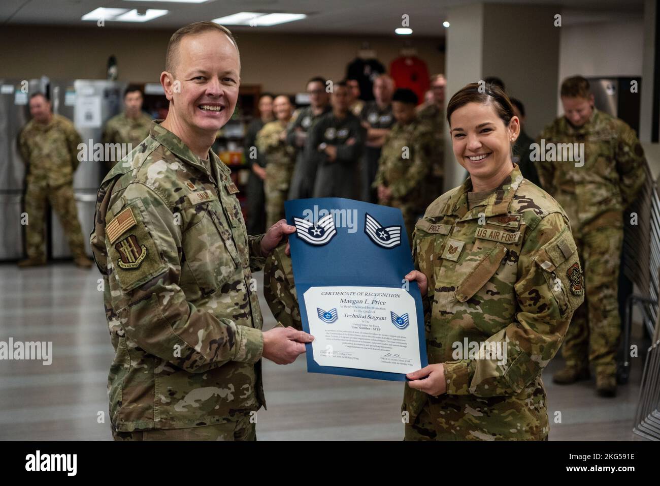 U.S. Air Force Col. Derek Salmi, left, 60th Air Mobility Wing commander ...