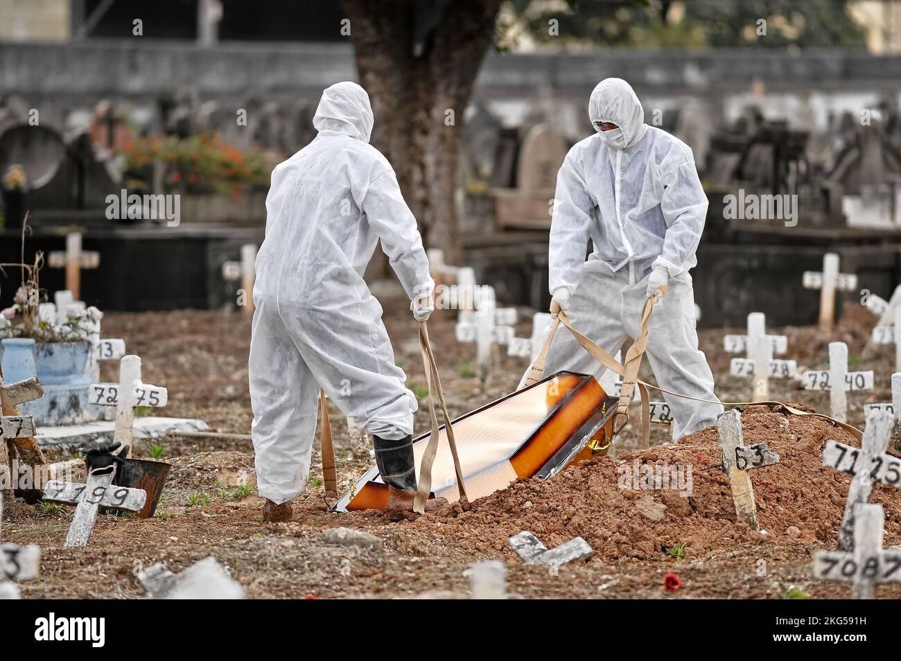 People being buried due to covid-19 (coronavirus Stock Photo - Alamy