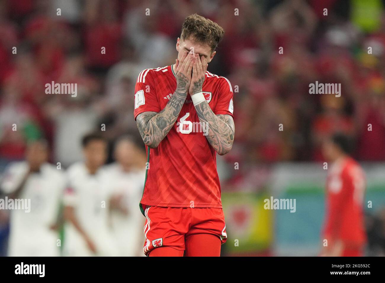 Joe Rodon of Wales during the Qatar 2022 World Cup match, group B, date ...