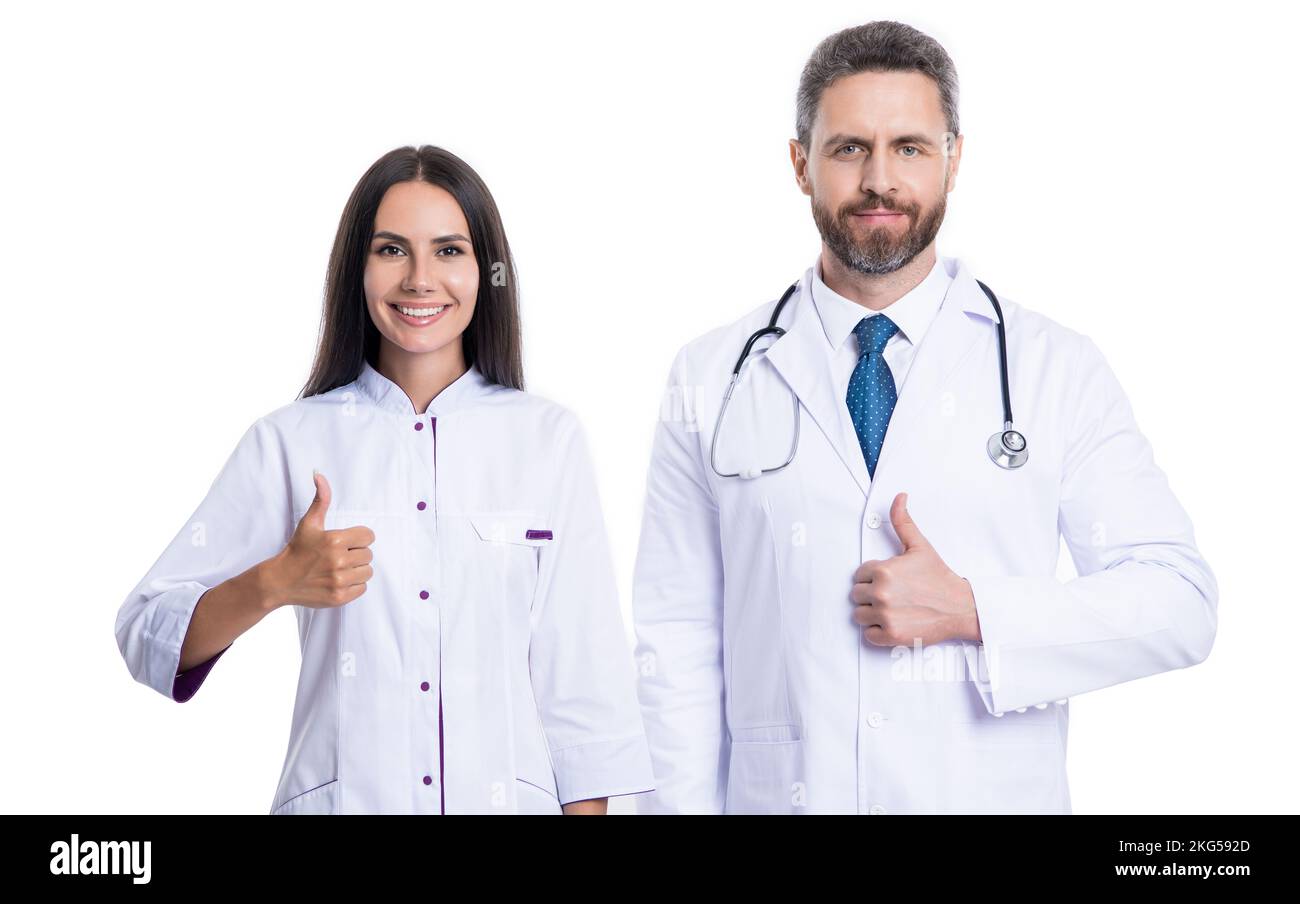 cardiologist doctor and nurse show thumb up. photo of cardiologist ...