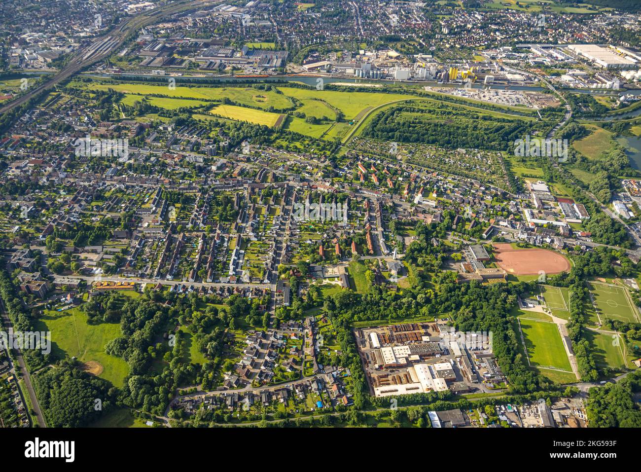 Aerial view, housing estate between Großer Sandweg and Nordenstiftsweg ...