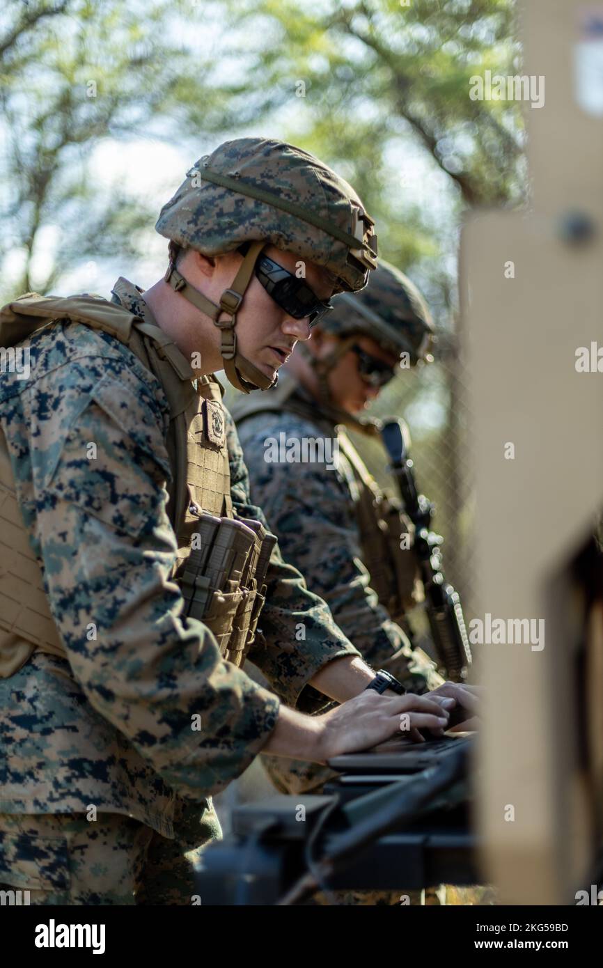 U.S. Marine Corps Cpl. Michael Dabbs, a data administrator with 3d ...