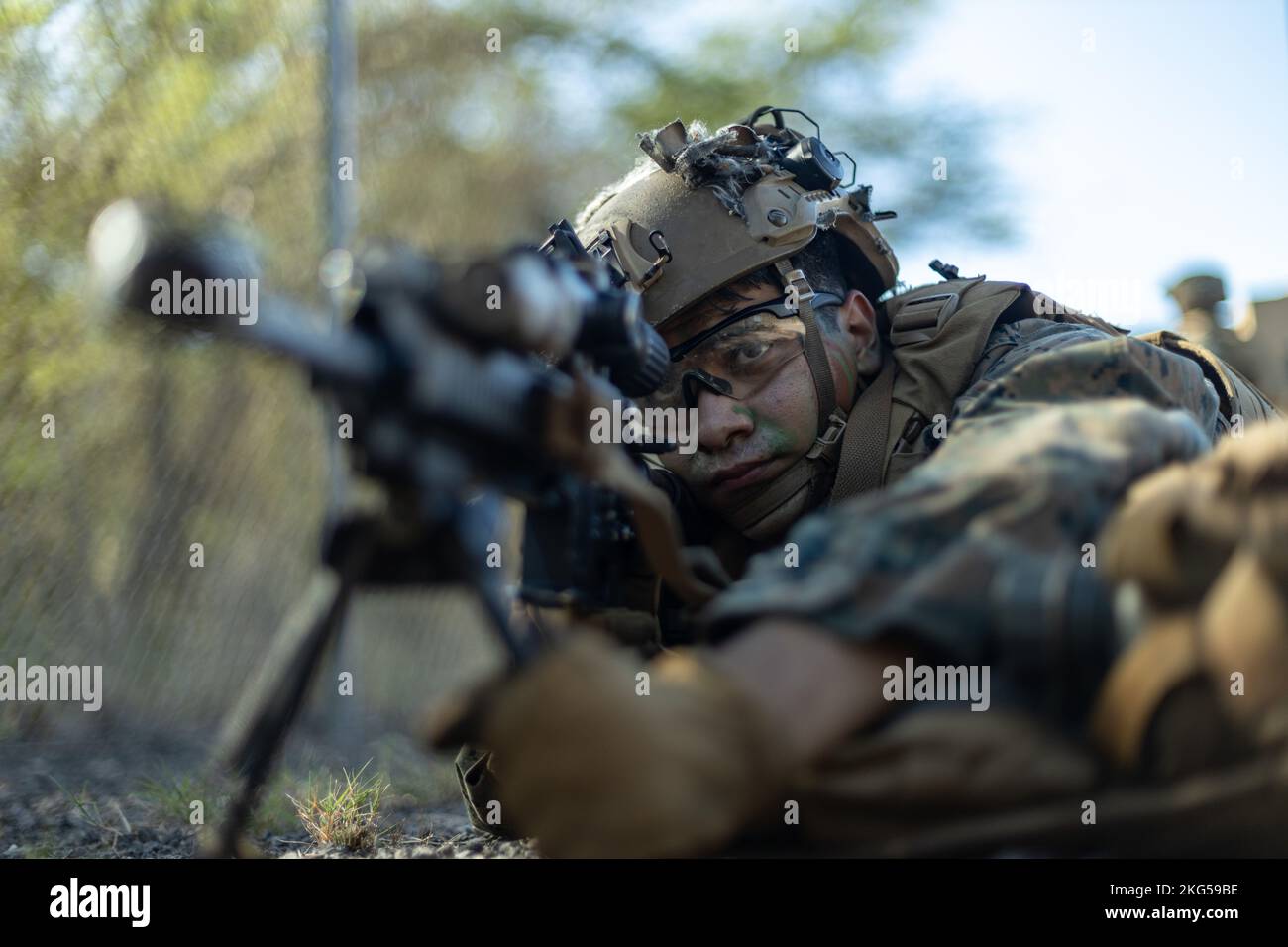 U.S. Marine Corps Cpl. Angel Montalvo, an infantry man with 3d Littoral ...