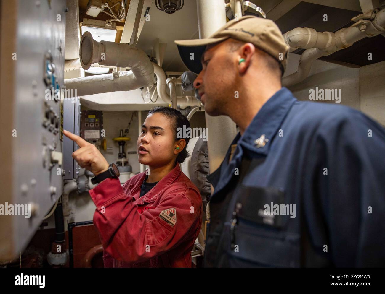 NORTH SEA (Oct. 31, 2022) Damage Controlman Fireman Zaena Sherrell ...