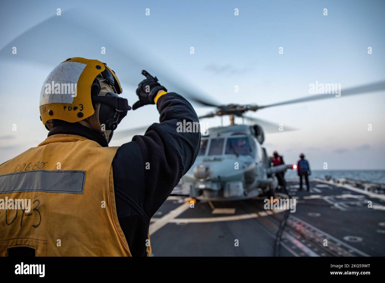 NORTH SEA (Oct. 31, 2022) Boatswain’s Mate Seaman Armando Herrera ...