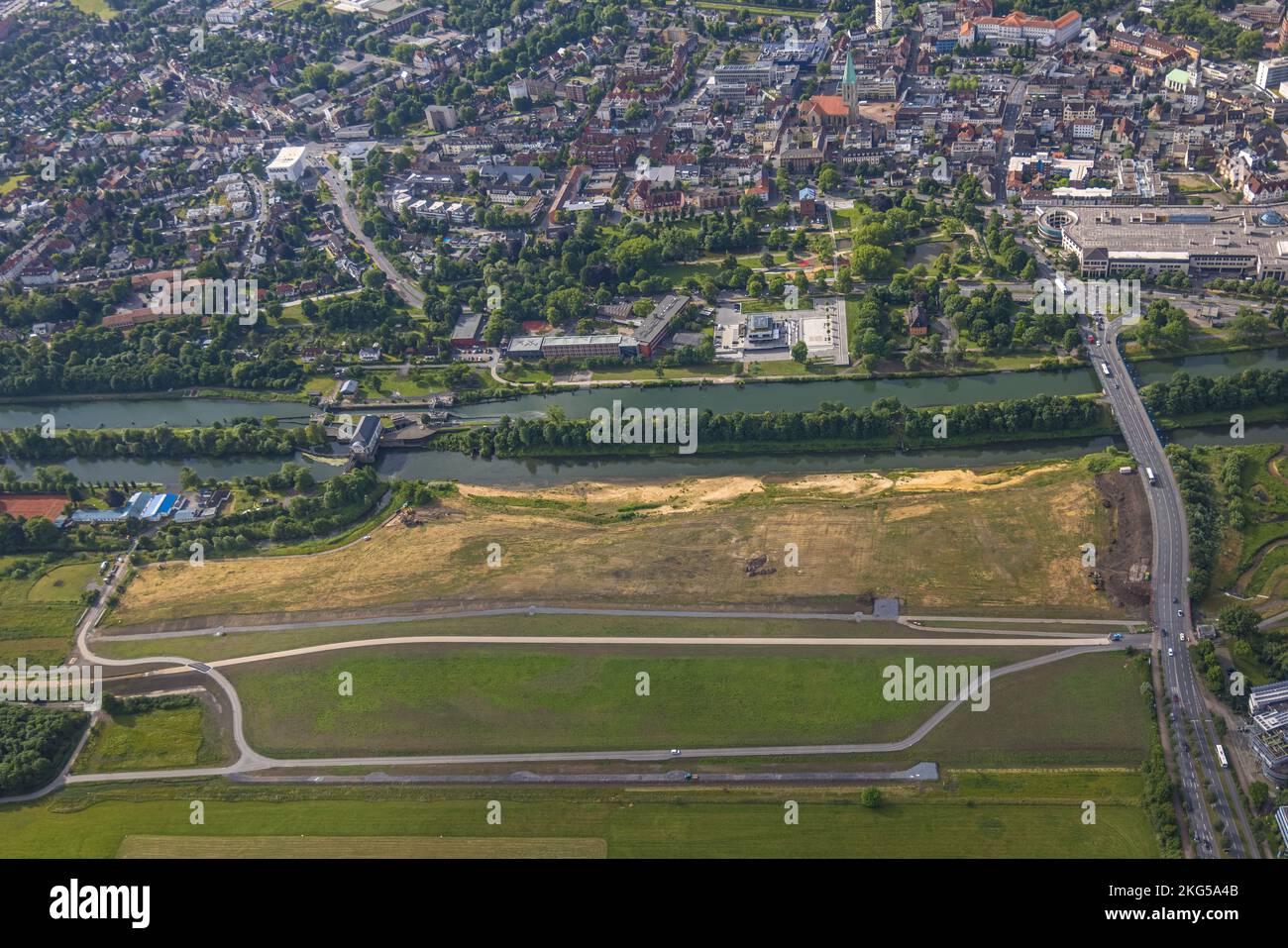 Aerial view, xxx, Hammonense high school and aquatic center, Heessen ...