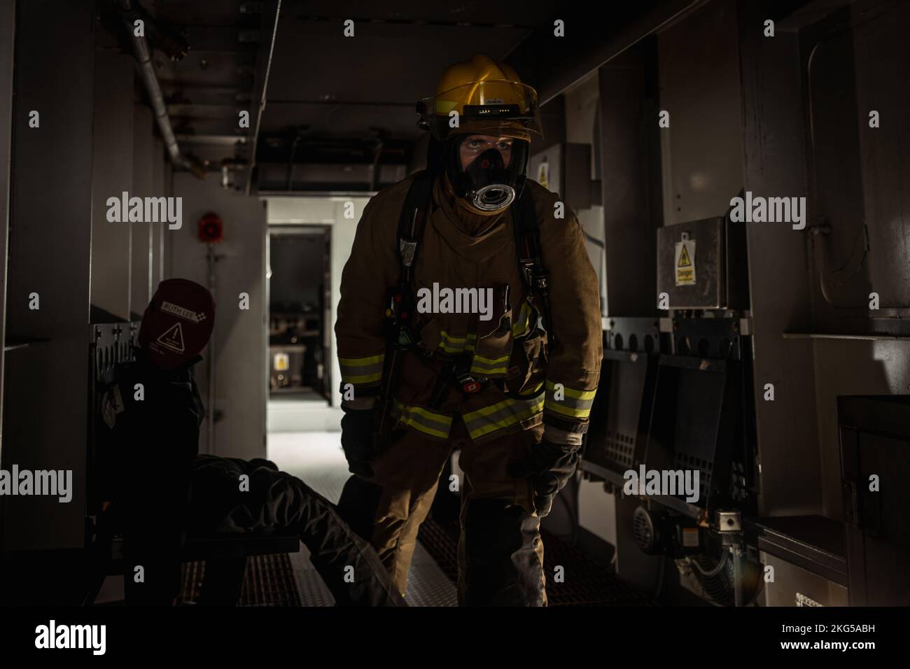 Aircraft rescue and firefighting Marines with Headquarters and ...