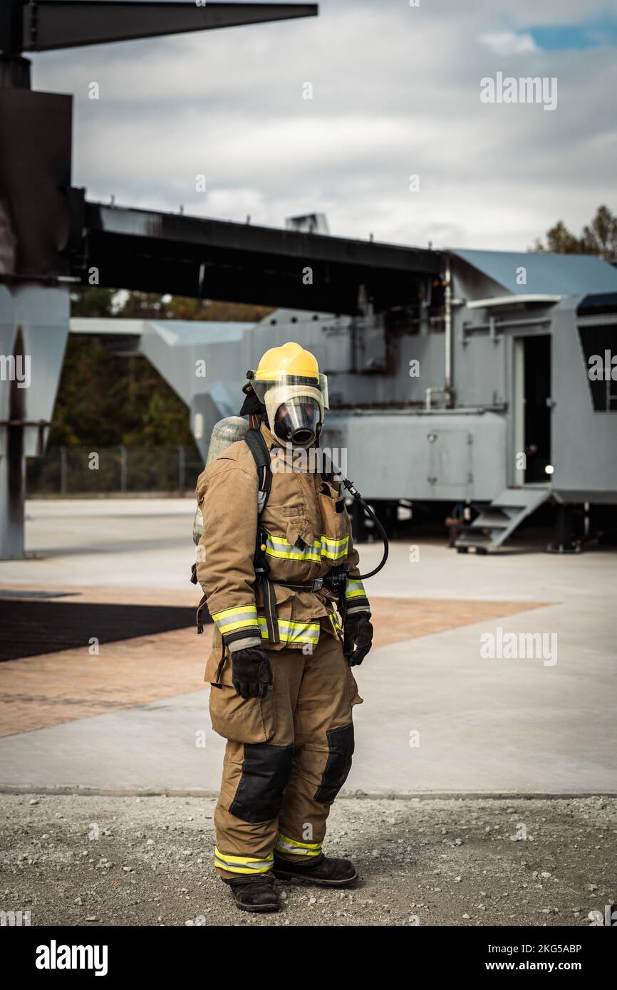 An Aircraft rescue and firefighting Marine with Headquarters and ...