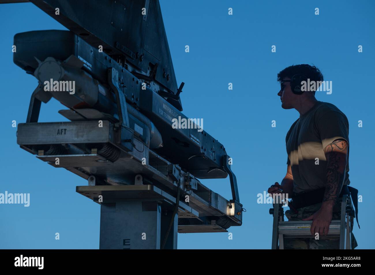 U.S. Air Force Senior Airman Caleb Beard, 4th Aircraft Maintenance Unit ...