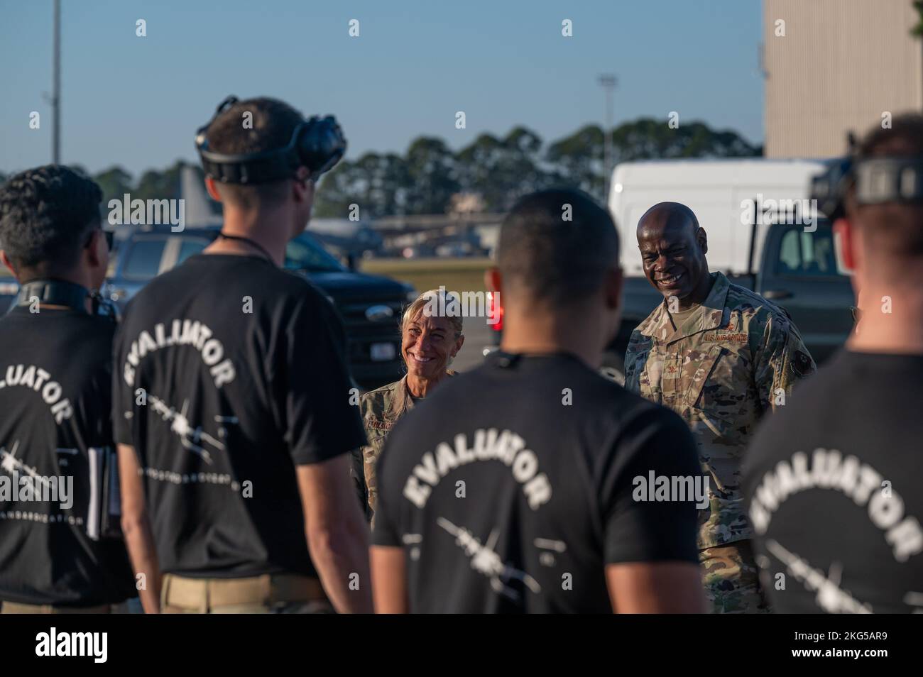 U.S. Air Force Col. Allison Black, left, 1st Special Operations Wing ...