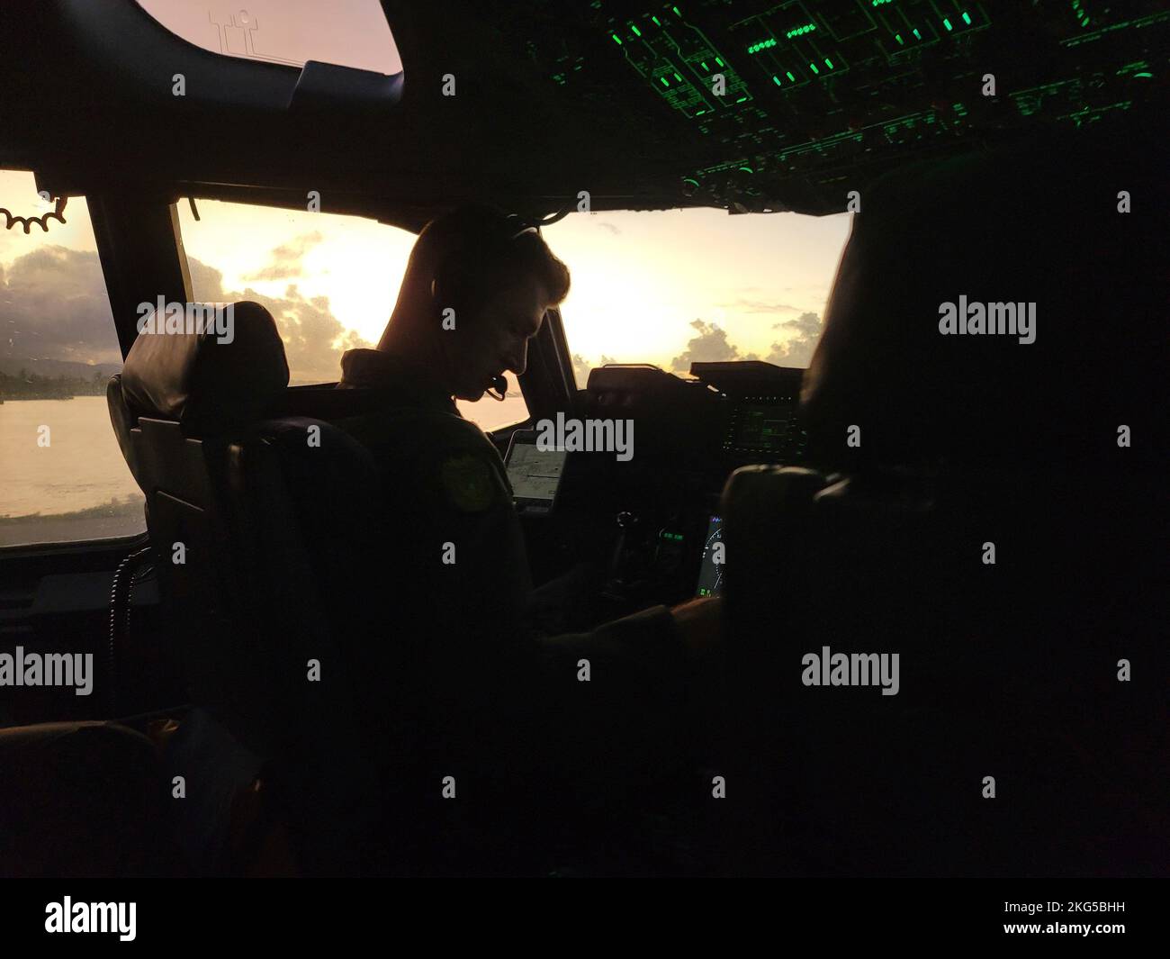 U.S. Air Force Maj. Don Kinnee, 535th Airlift Squadron pilot, flies a C ...