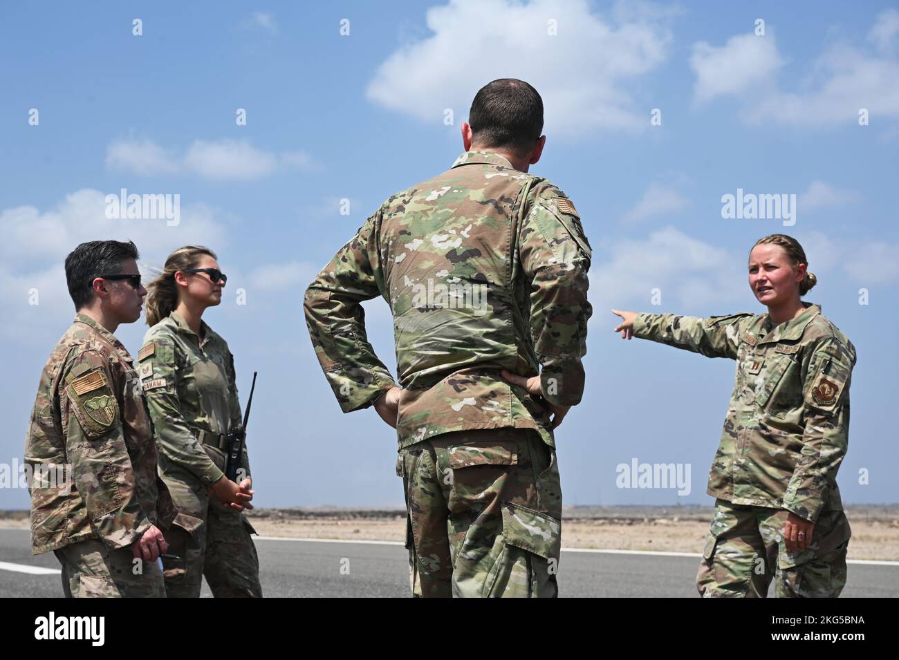 776th EABS personnel brief Air Force Lt. Gen. John Lamontagne, deputy ...